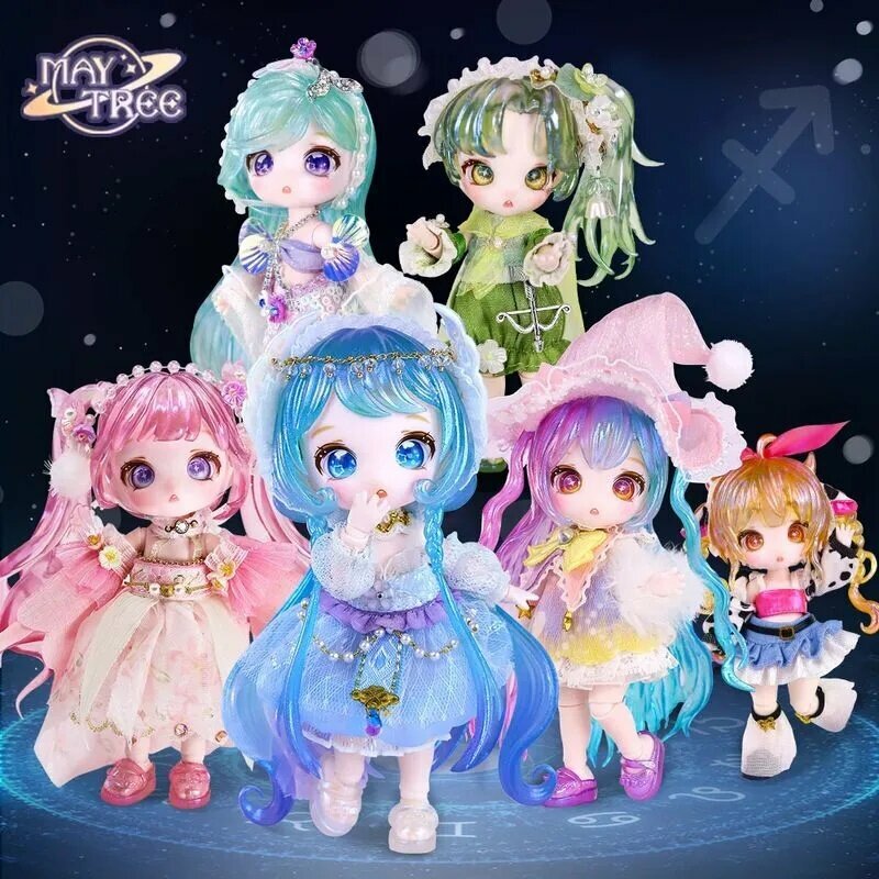 Кукла BJD 1/12 шарнирная Maytree OB11 аниме с одеждой и аксессуарами.(2th слепая коробка 1шт)