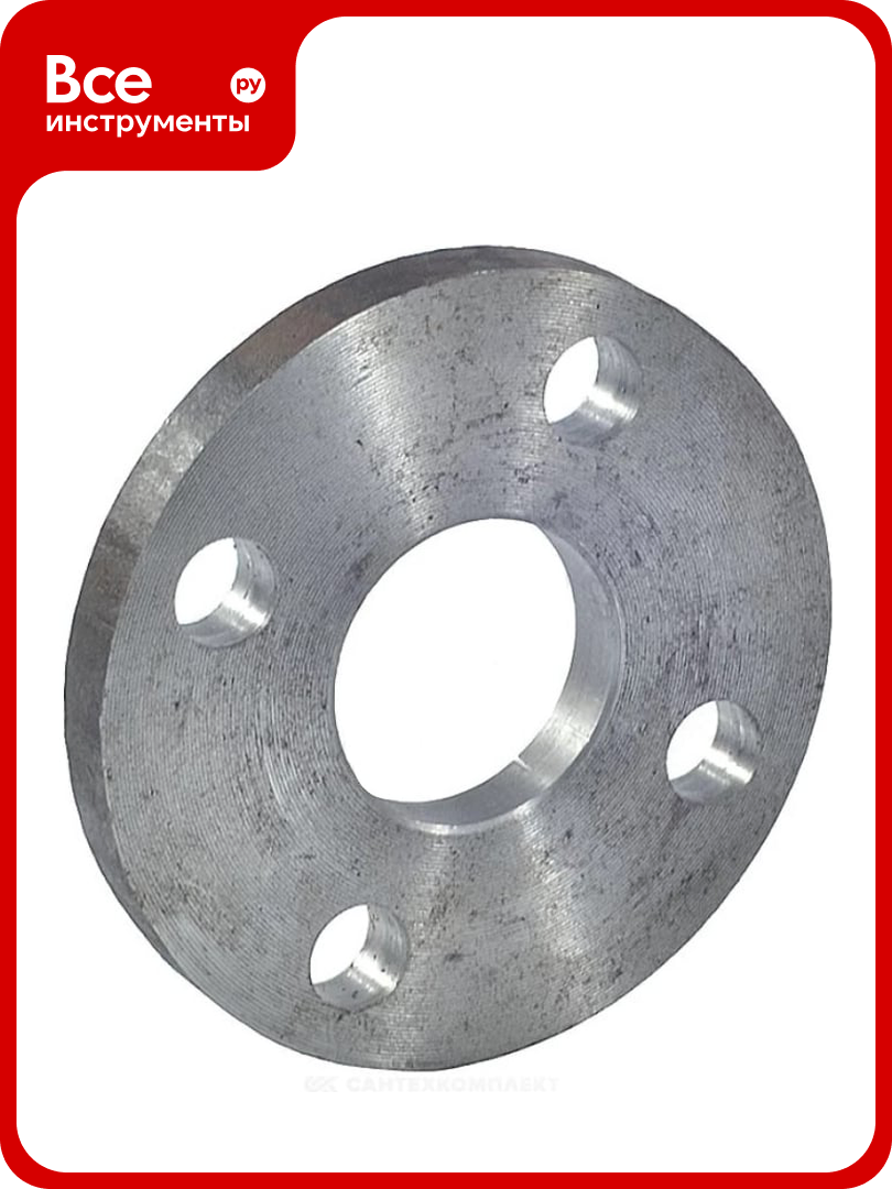 Фланец RUTEMPO стальной расточенный для бытового применения, серый, совместимый с втулкой ПЭ, высокий класс надёжности