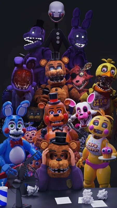Алмазная мозаика "Five Nights at Freddy's - FNAF" 40*50 см, безрамная, идеальна для дома, украшения, подарков.