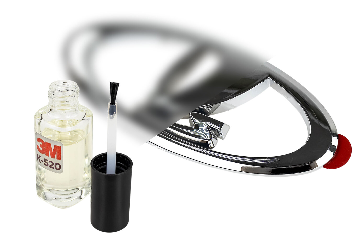 Шильдик Ладья Хром с активатором адгезии на крышку багажника для Лада Приора и решетку радиатора для Лада Калина