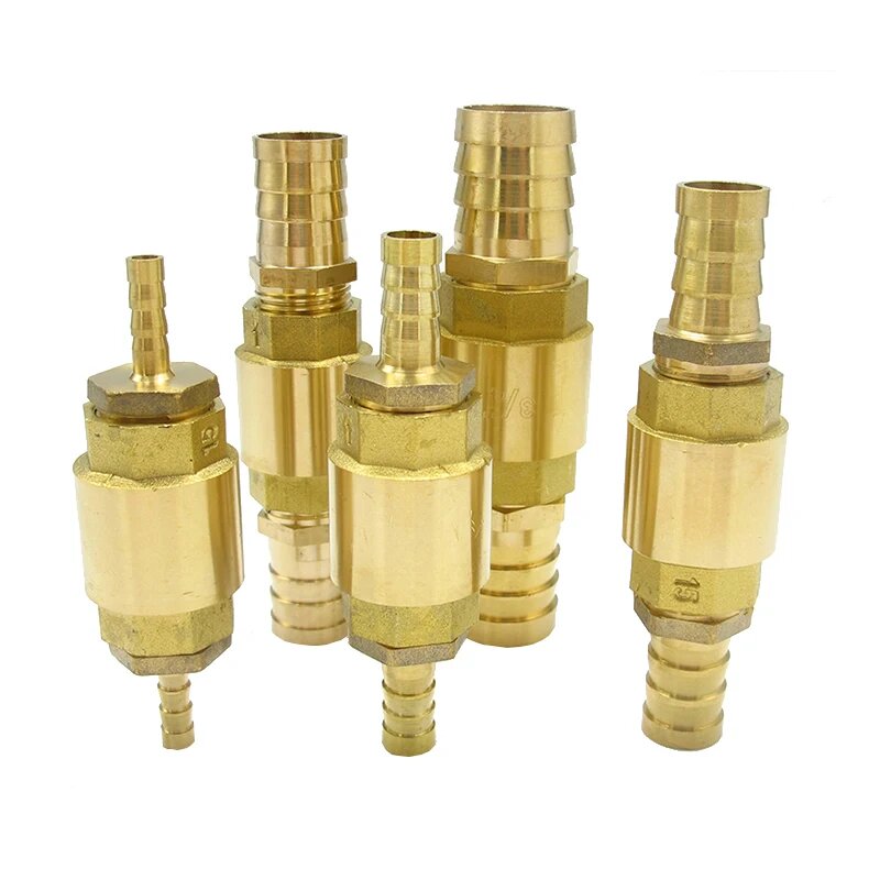 6 мм 8 мм 10 мм 12 мм 14 мм 16 мм 19 мм 25 мм 32 М шланг с зазубриной латунный вертикальный подъемный пружинный обратный клапан для воды