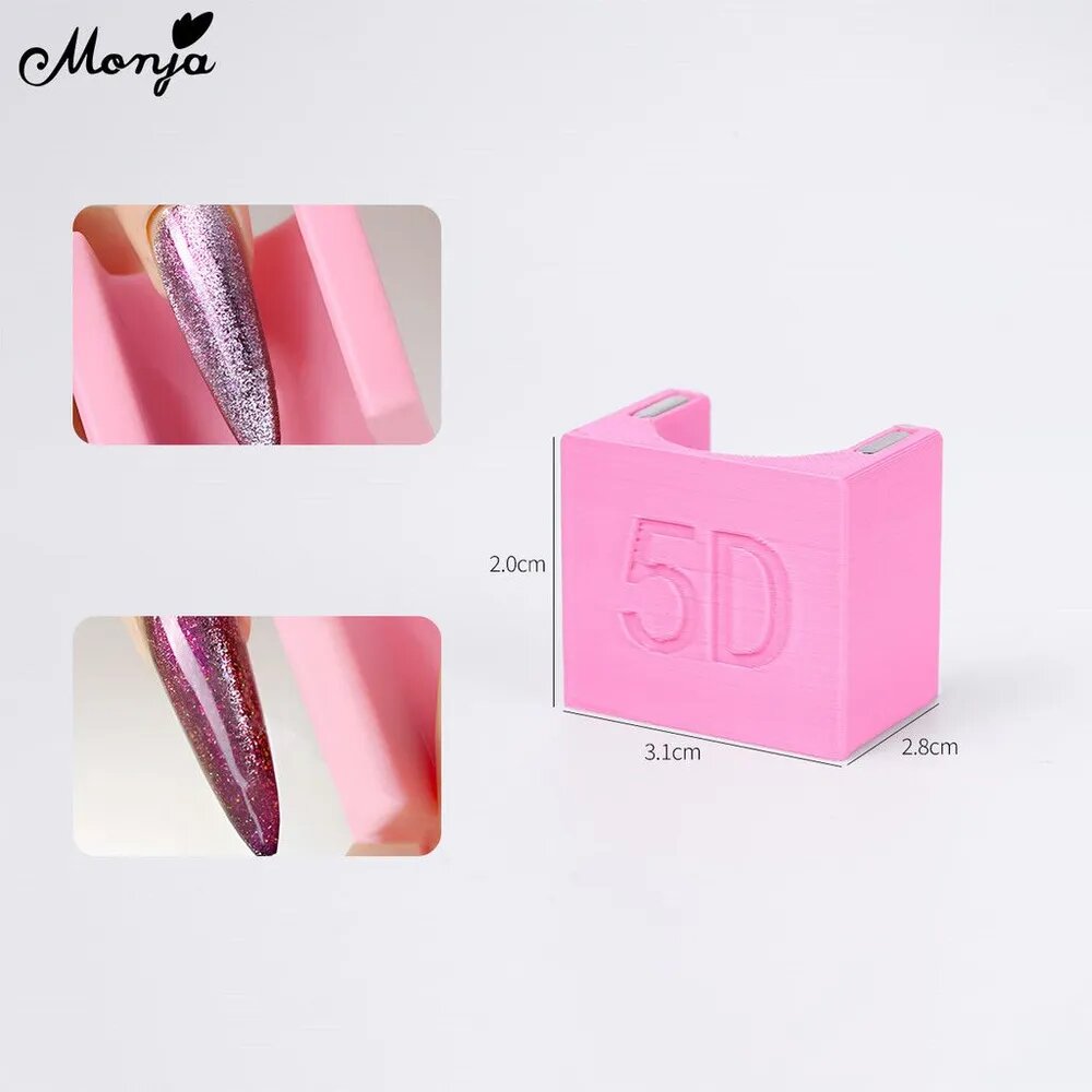 , магнитная палочка для ногтей кошачий глаз белого и розового цвета, прочная 5D магнитная палочка, подходит для УФ/светодиодного гелевого дизайна ногтей кошачий глаз.