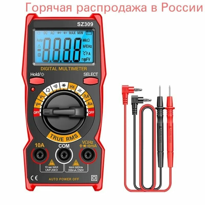 SZ309 Multimeter Testage Teper Tester 1999 считает цифровой мульти -мульти для тестирования диодов сопротивления
