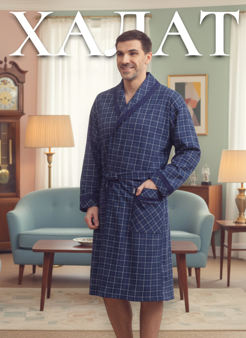 Халат Мужской Хлопковый