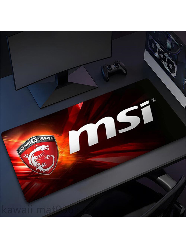 Msi Игровой коврик для мыши с рисунком из аниме, коврик для рабочего стола с логотипом Msi, размер 40x90xxl