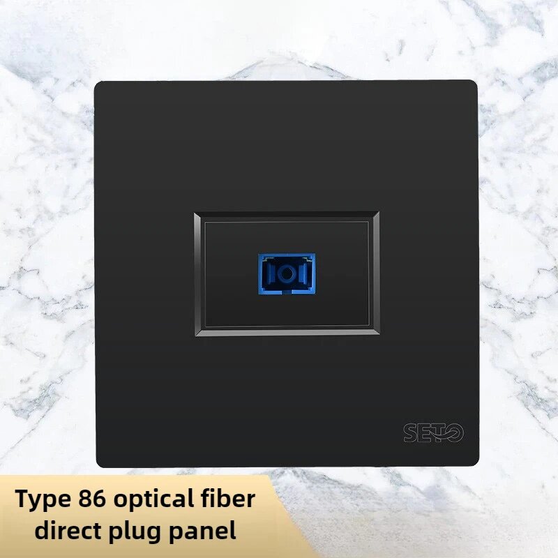 Скрытая розетка SC для оптоволокна Black