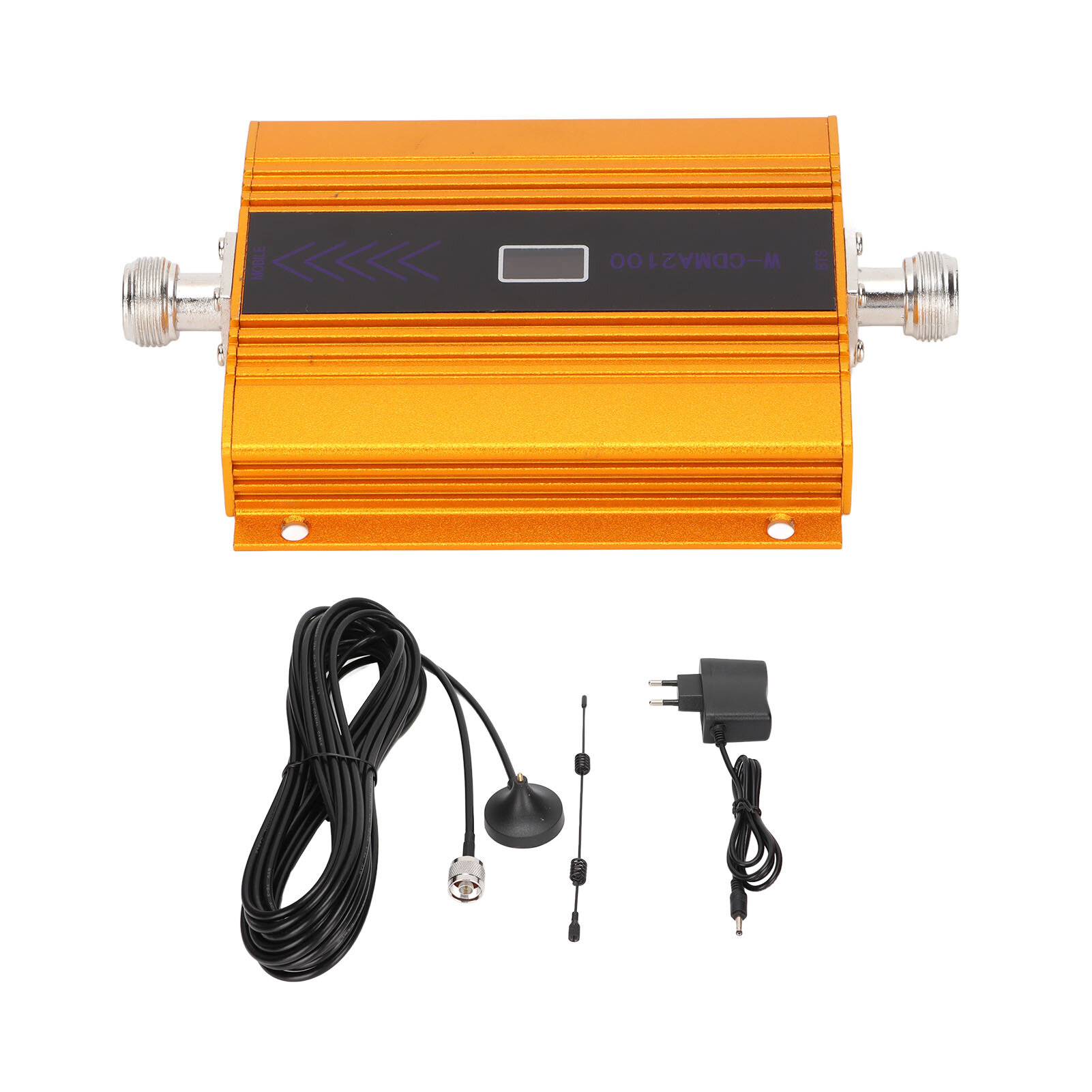 Усилитель сигнала сотового телефона Золотая WCDMA2100 присоска 10 м Антенна Маленькая антенна Повторитель Усилитель сигнала 110240 В (вилка европейского стандарта)