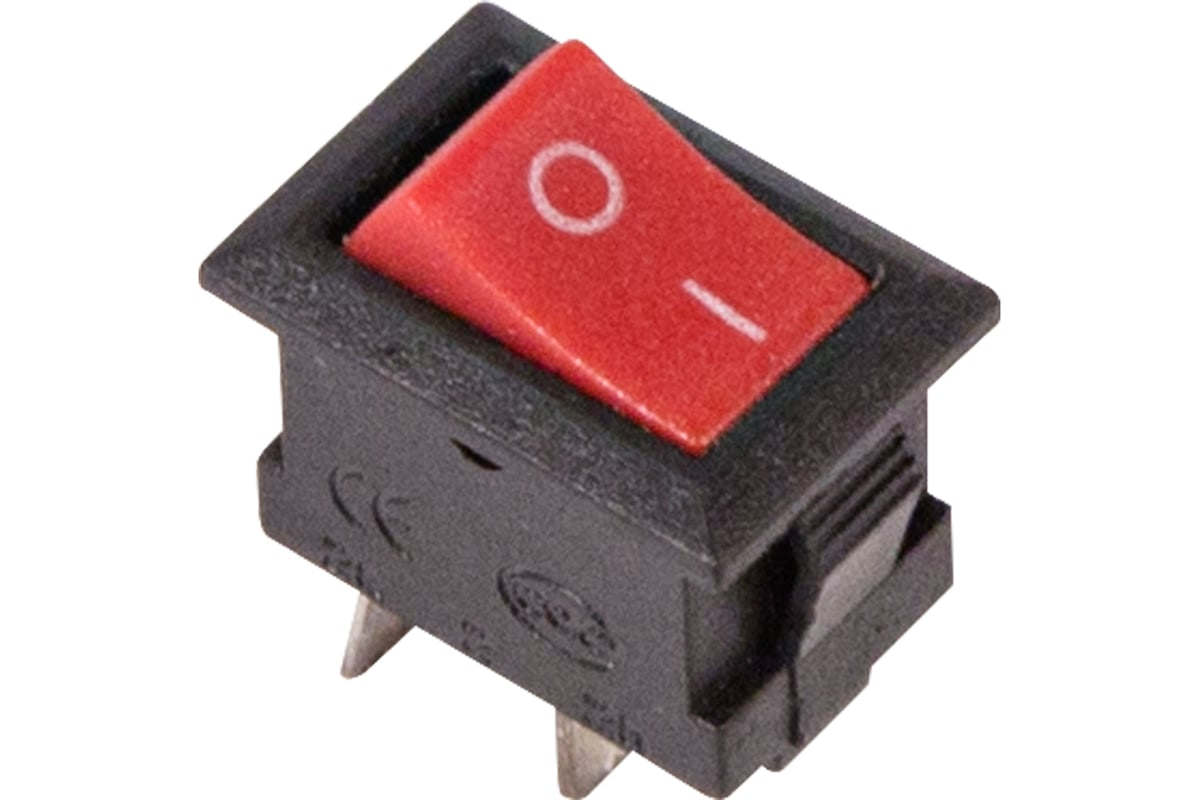 Набор Выключатель Rexant клавишный Micro ON-OFF красный 250В 3А 2с {36-2011} (2 шт)