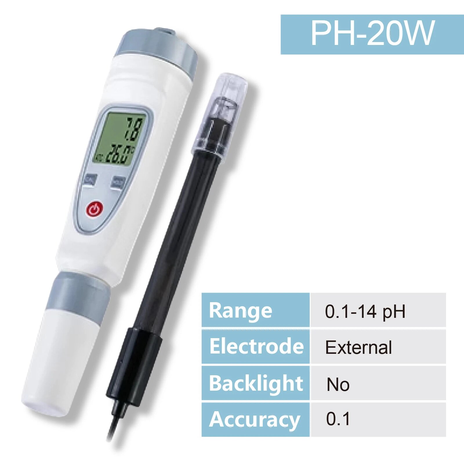 Портативный цифровой pH-метр 0.01 PH-20W