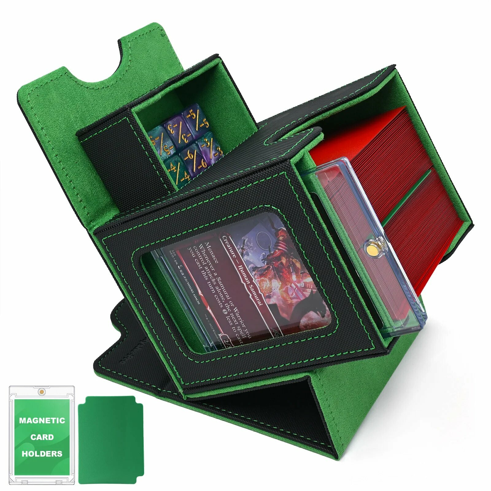 Коробка для колод Ryshepro Commander с окном Black Green