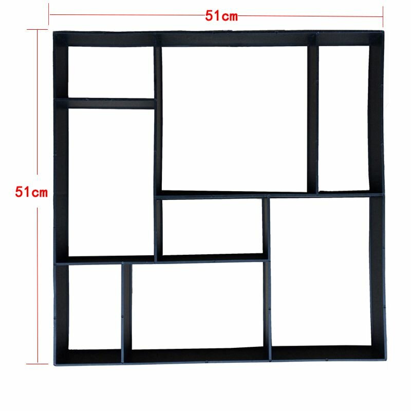 Новая формочка для цемента с рельефом для внутреннего двора, сада, огорода, бетонная плитка, камень для ступеней, DIY пластиковая форма