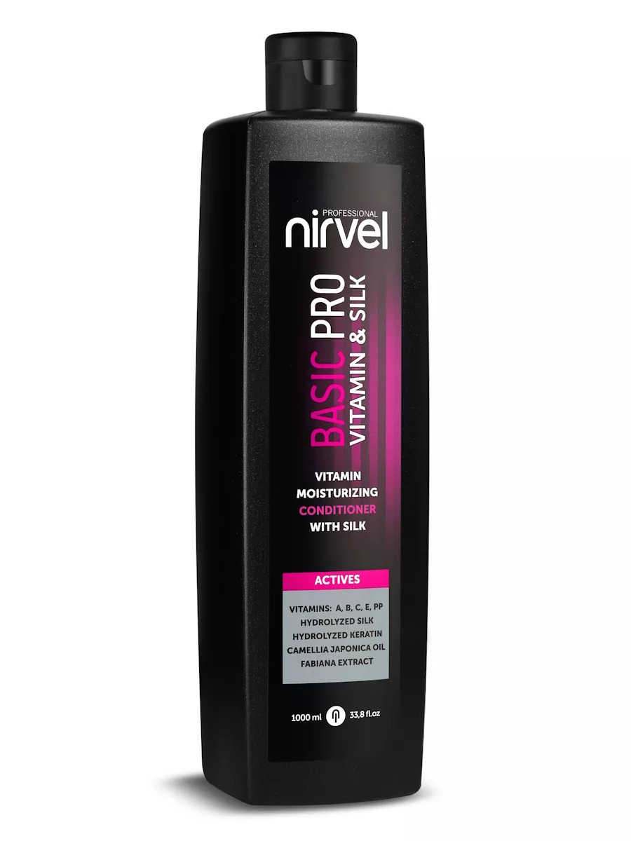 Кондиционер NIRVEL PROFESSIONAL BasicPRO, увлажняющий, с витаминами, шелком, 1000мл