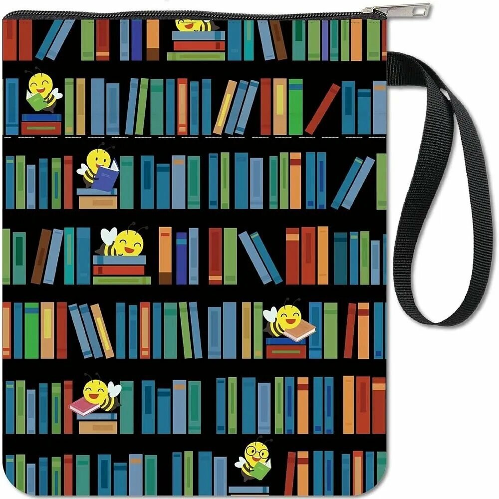 1 шт. Защитные чехлы для книг с изображением пчел, для книг в мягкой обложке, моющиеся тканевые чехлы с застежкой-молнией