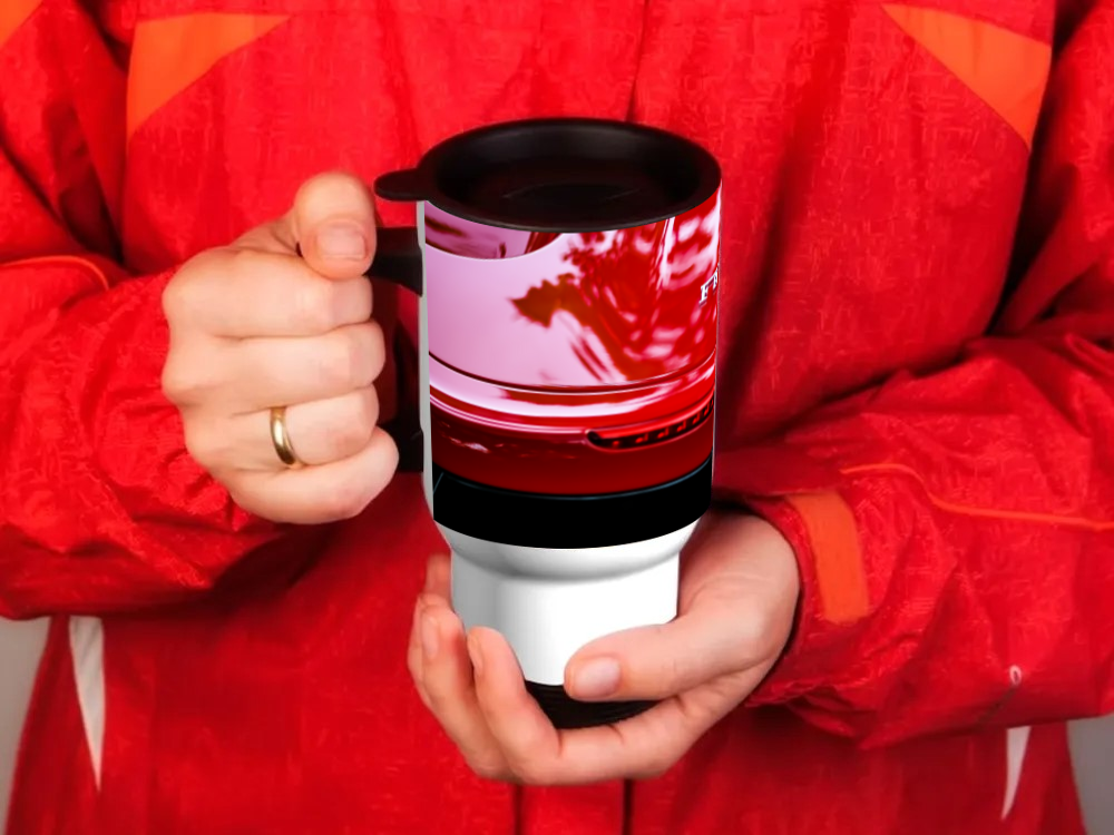 Тремокружка для авто с принтом "Феррари 458, феррари, паук" 0.5 л.