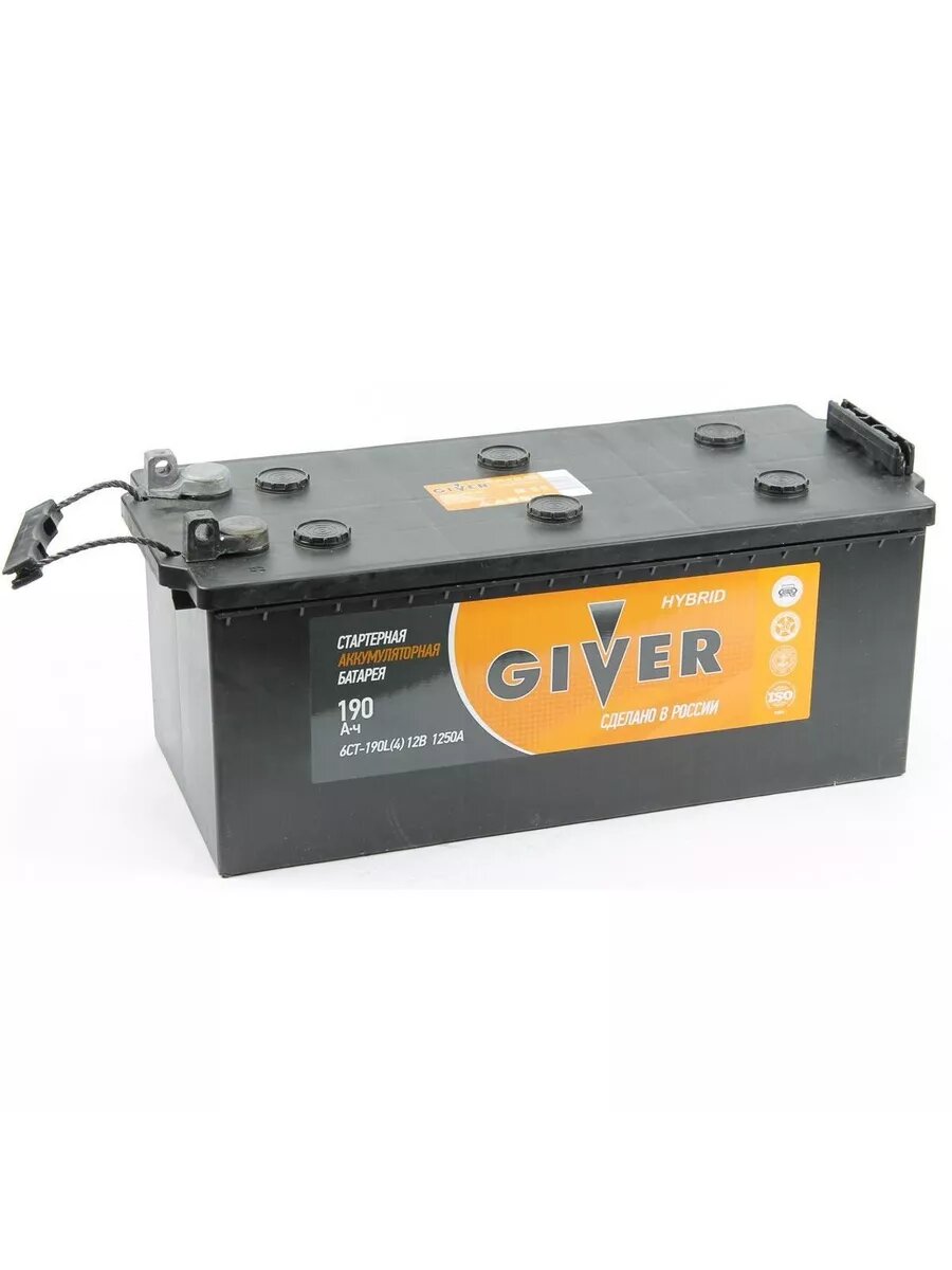 Аккумулятор GIVER HYBRID 190Rus болт 12V 190Ач обр. пол.