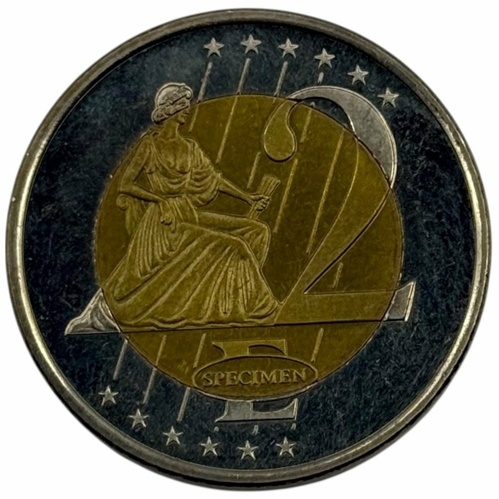 Чехия 2 евро 2003 г. Specimen (Проба) — фото 1