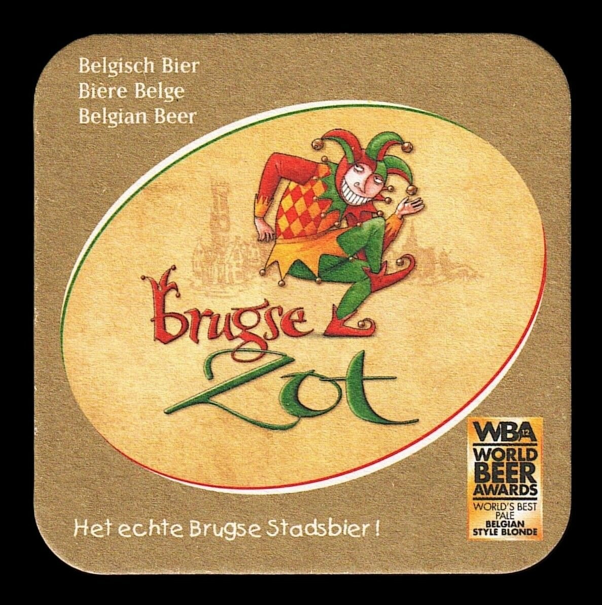 Бирдекель (костер) Бельгия Brugse Zot (подставка под пивной бокал)