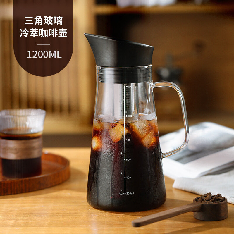 ⭐Кофейник для холодного заваривания Bincoo, домашний стеклянный кофейник, большой объем, фильтр для экстракции, оборудование для заваривания, бутылка для холодного заваривания⭐