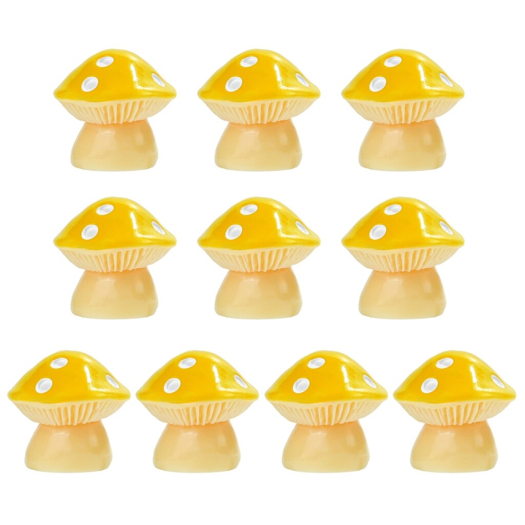 10 штук грибов из смолы для украшения сада и улицы, миниатюрные поделки