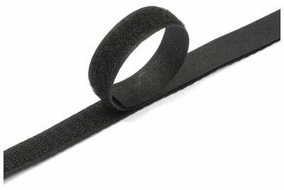 Лента контактная липучка (велкро), пришивная 50 мм, цвет чёрный, длина 1м
