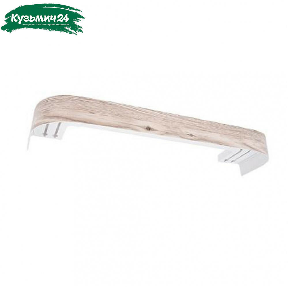 Карниз Legrand Шервуд 58146448, с поворотами, 2-х рядный, бежевый, 3000 мм