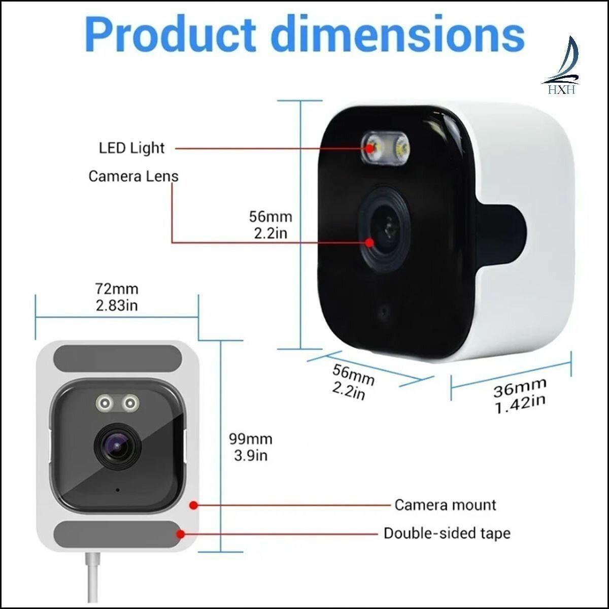 3-мегапиксельная 2K-камера для окон с цветным ночным видением, двухдиапазонный Wi-Fi 2,4 ГГц 5 ГГц, домашняя охранная система, обнаружение д