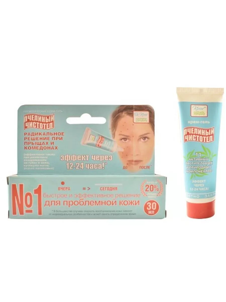 Пчелиный Чистотел Крем-гель Д/пробл Кожи 30мл - 2 шт.