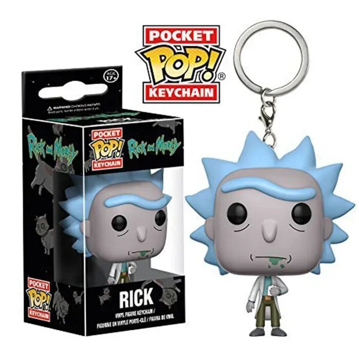 FUNKO Pocket Pop! Рик - Ключница, Серый