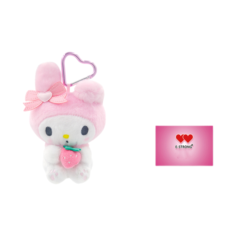 E Strong X Sanrio Kuromi Hello Kitty Коллекция Фруктового Праздника Куклы Плюшевый Украшение Длина Тела 11 см