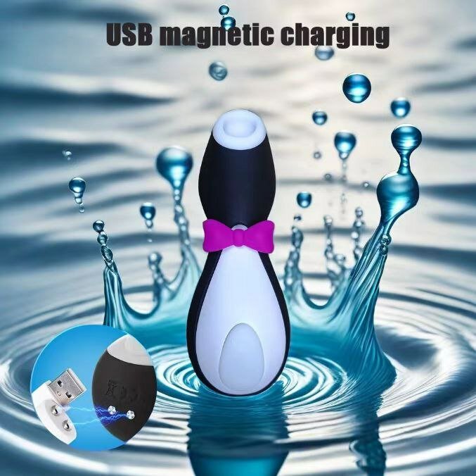 Вибростимулятор "Пингвин", для клитора, вакуумный, с вибрацией