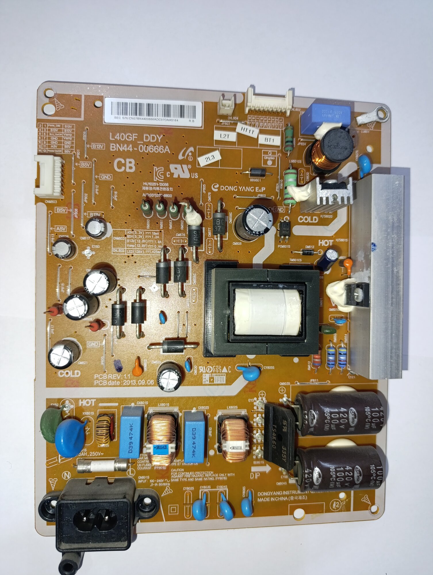 Блок питания PSU: BN44-00666A для телевизора SAMSUNG UE40FH5007K