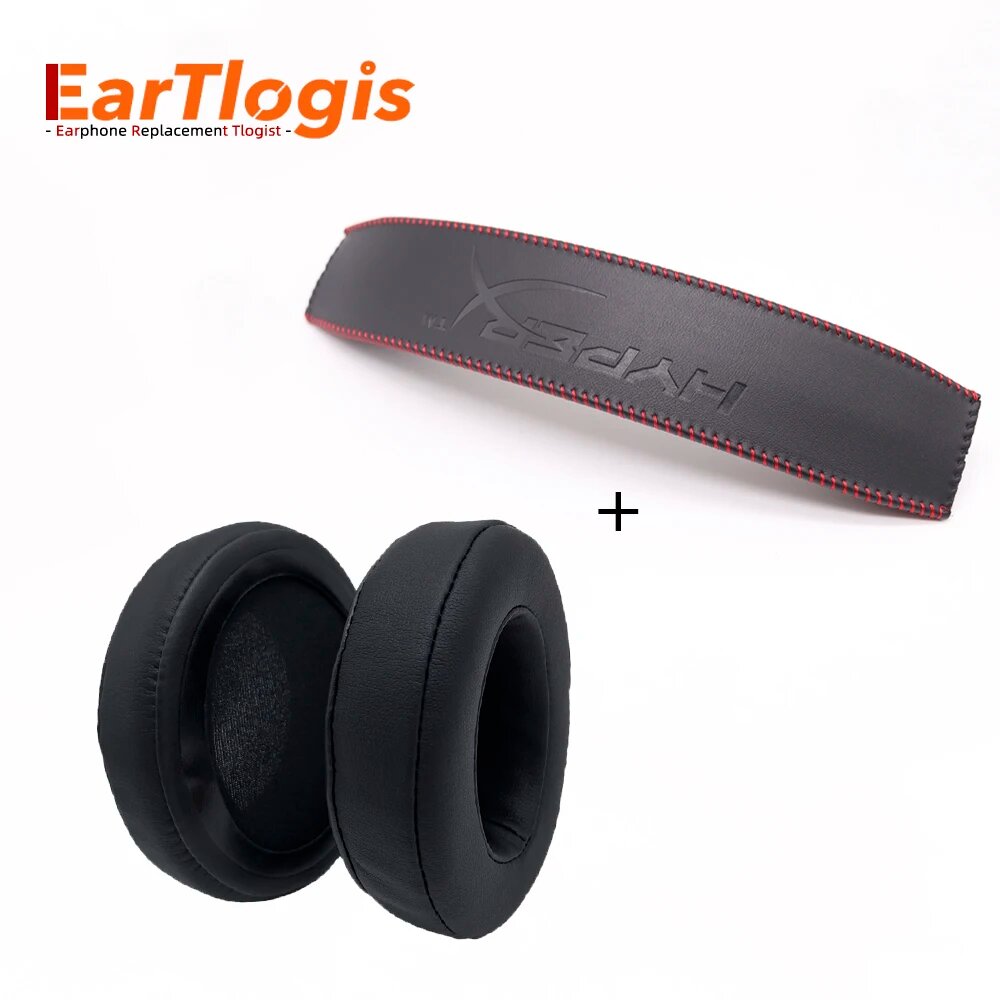 Бархатные амбушюры для наушников HyperX Cloud Alpha от EarTlogis Velvet-Red