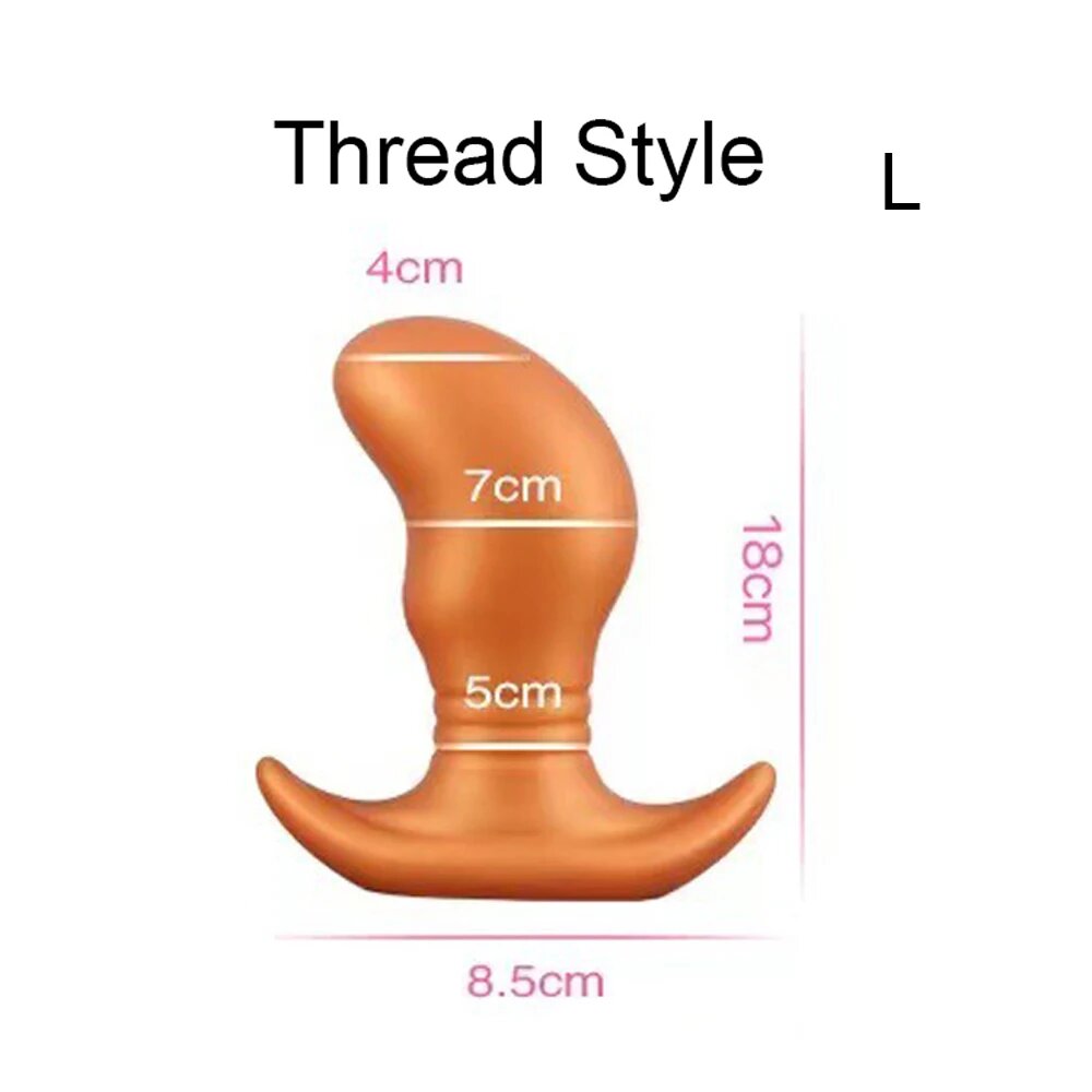 Огромная Анальная пробка в виде яйца, силиконовая большая Анальная пробка для Thread Gold L