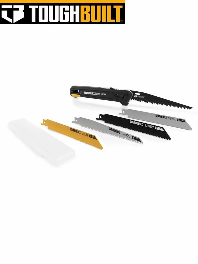 TOUGHBUILT TB-H4S5-23FU Складная пила-ножовка с 4 полотнами Удобное хранение Подходит для дерева