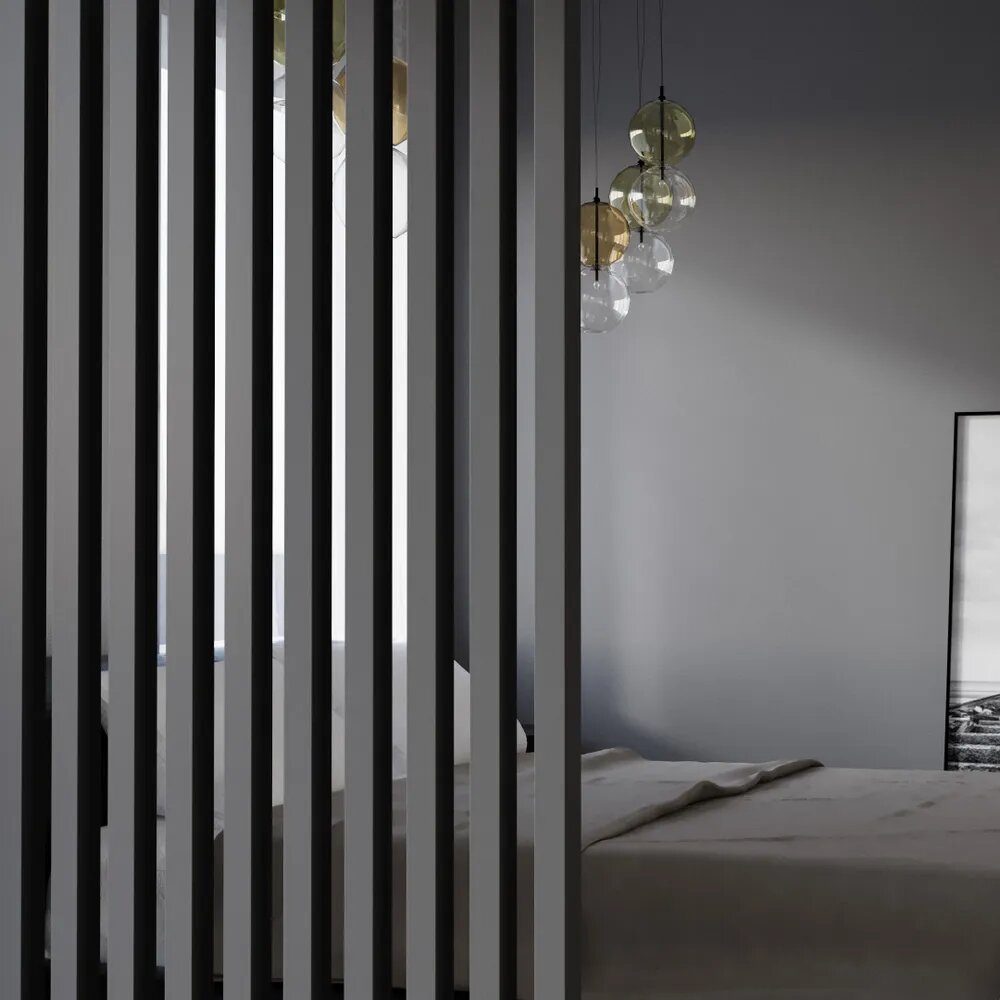 Интерьерная перегородка МДФ саваш графит 40*60*2800 мм