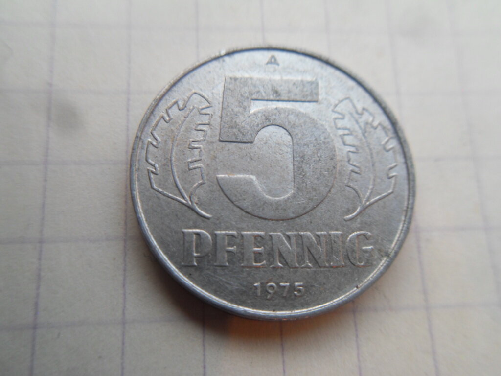 Германия - ГДР 5 пфеннигов, 1975