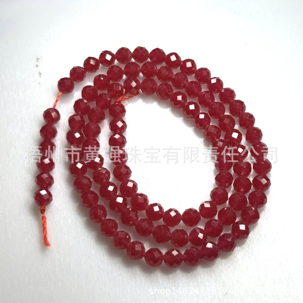 Лабораторно выращенные полупрозрачные рубиновые граненые бусины 3 мм, 3,5 мм, 4-6 мм, бусины в форме тыквы, свободные бусины для браслета.