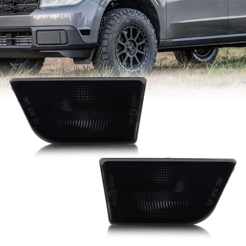 2 шт. для Ford Maverick 2022-2025: передний угловой фонарь, боковой габаритный фонарь, Smoked Lens