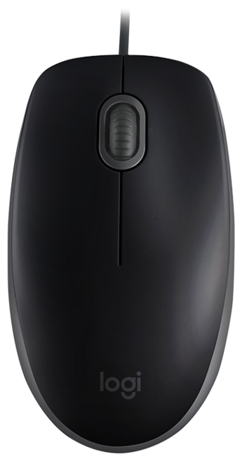 Мышь Logitech M110 Silent, оптическая, проводная, USB, черный и серый [910-005502]