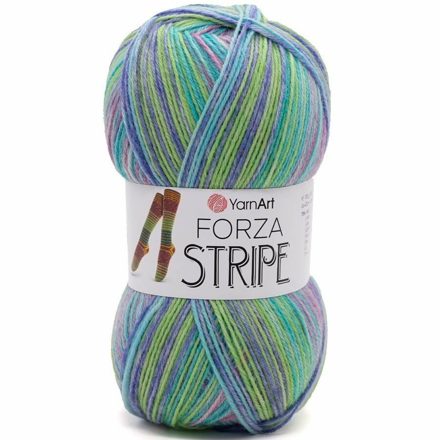 Пряжа Yarnart FORZA STRIPE 2804 принт (5 мотков)