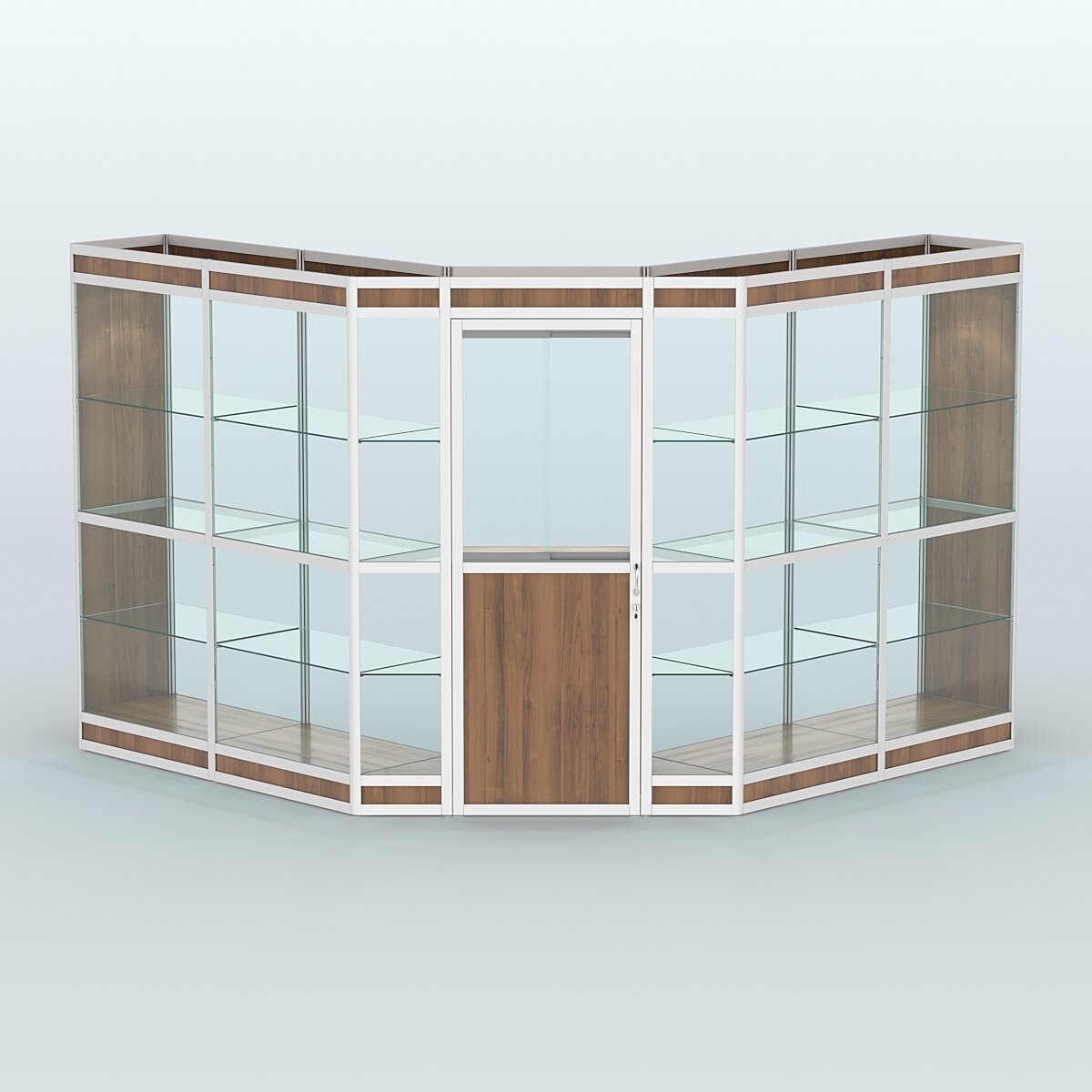 Павильон из профиля угловой №7в (9 кв. м), Орех