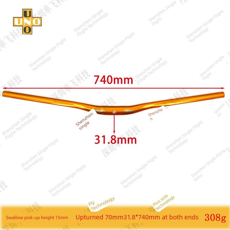 Руль для горного велосипеда UNO, из алюминиевого сплава, удлиненный, для даунхилла, аксессуары для велосипедных рулей,
