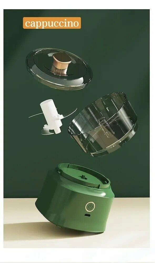 Новый кухонный многофункциональный кухонный комбайн, беспроводная электрическая мясорубка, Машина для измельчения чеснока, подарок, зарядка через USB, 45 Вт