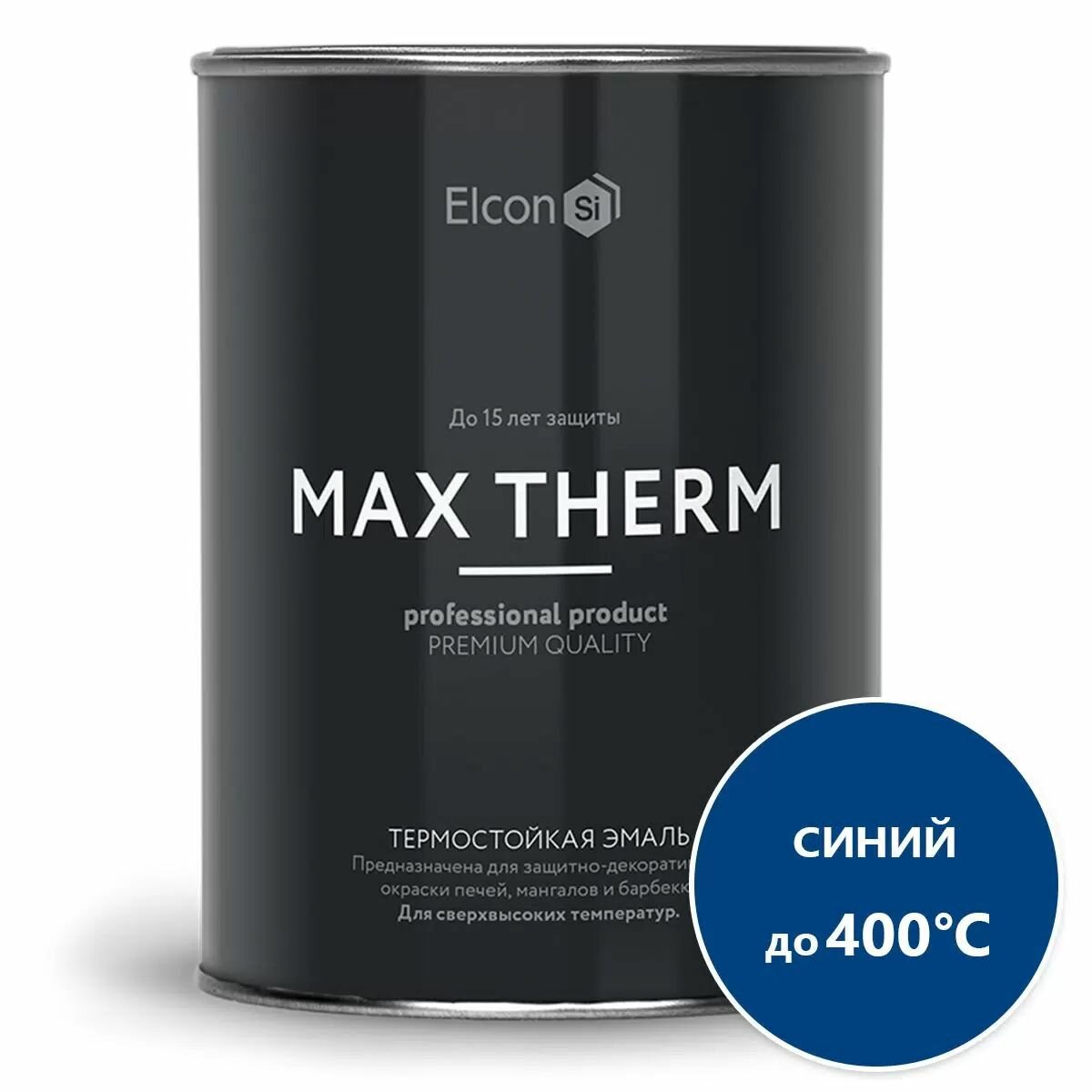Краска Elcon Max Therm термостойкая, до 400 С, синяя, 800 г