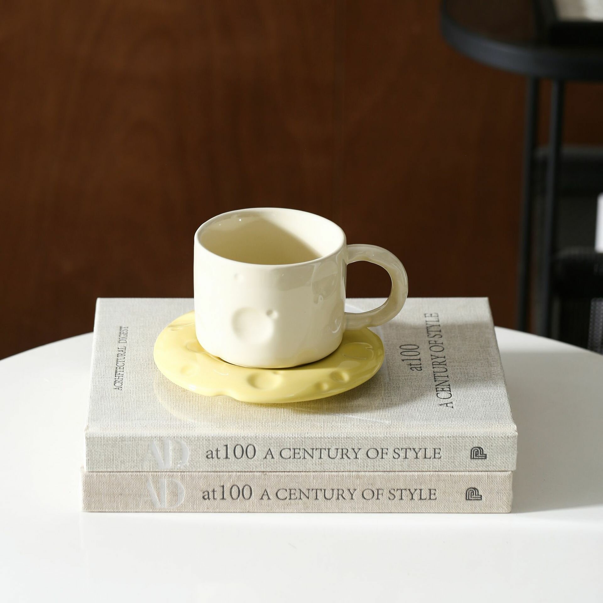 Стильный и уникальный набор чашек и блюдец для кофе, изысканный набор для послеобеденного чая, чашка для латте, чашка для домашнего завтрака.