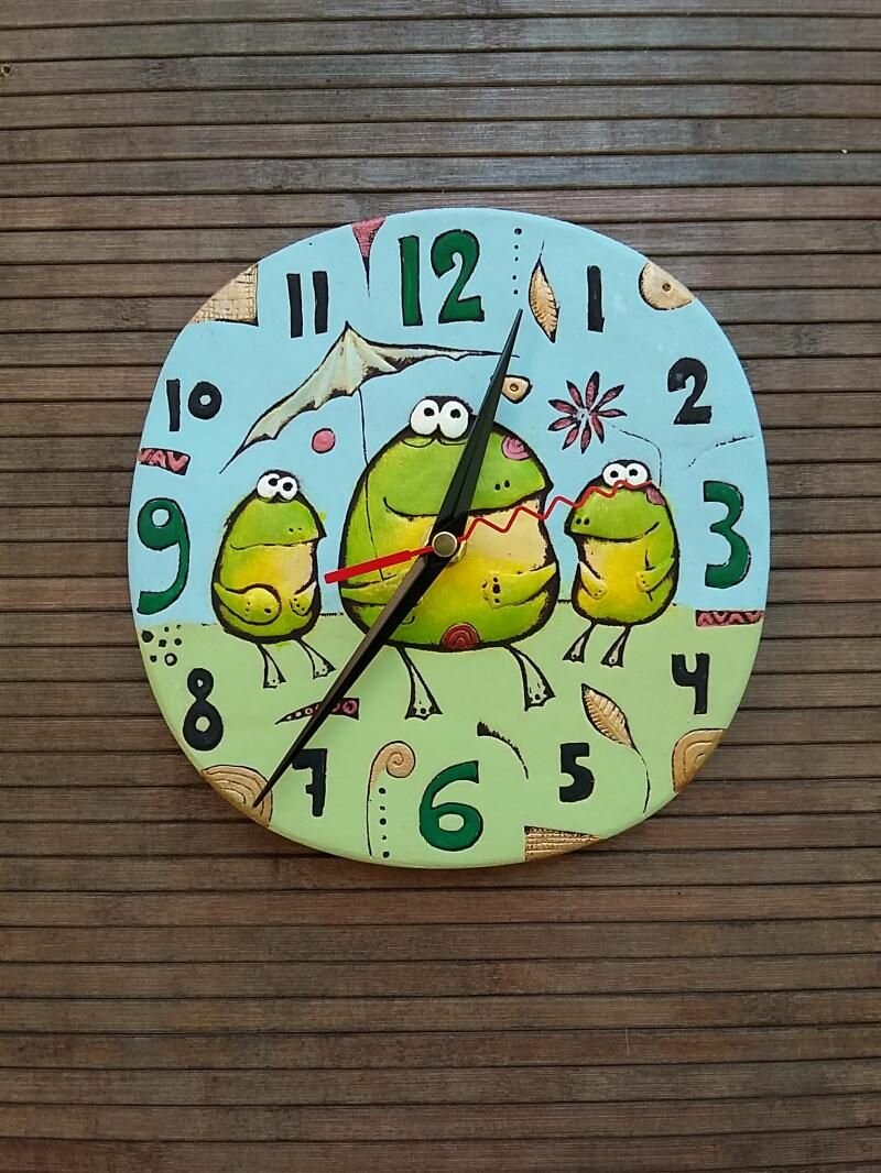 Настенные часы "3 Лягушки" CF-Cl-097