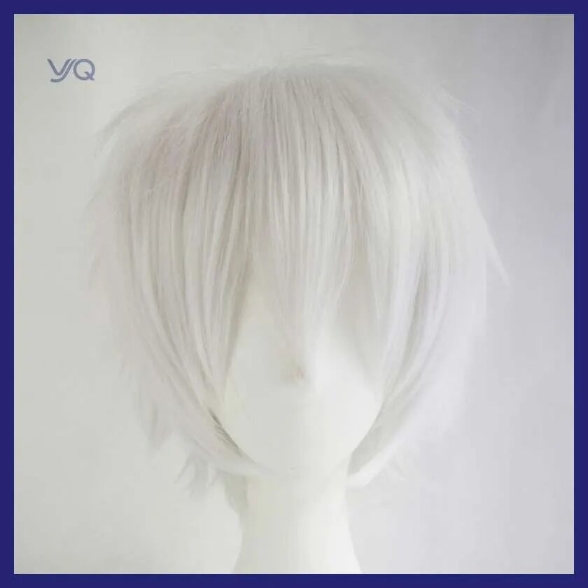 Короткий белый парик для косплея на Хэллоуин, для женщин, искусственные волосы