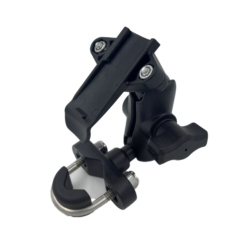 Универсальное мото крепление VK-30928 на руль для навигаторов Garmin с салазками. Муфта 60 мм