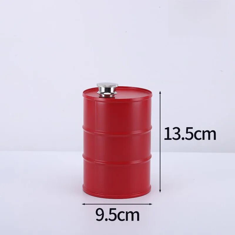 Чайник походный Красный стальной для хранения топлива 9.5x13.5см