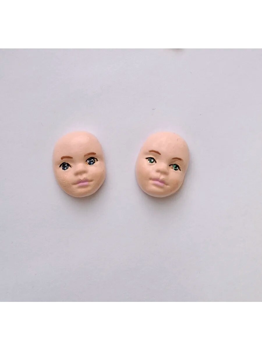 Набор раскрашенных лиц 2шт для ватных игрушек